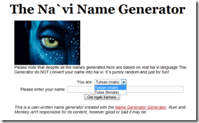 Avatar Names Generator